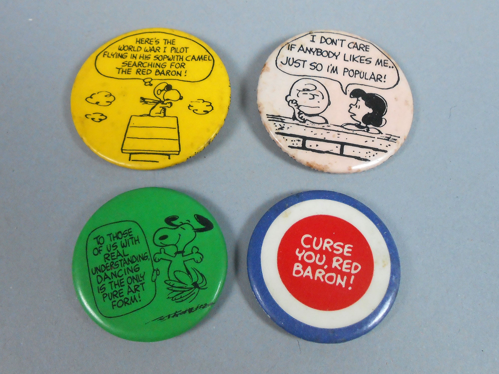 Vintage Peanuts Comic Snoopy Red Baron Collection of Buttons - Etsy