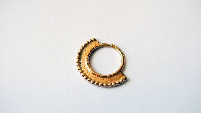 Gold Nose Ring. Indian Nose Ring. Tribal Nose Ring. Egyptian - Etsy