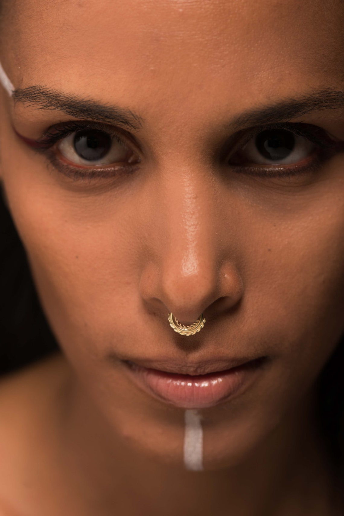 Anneau de nez en or. Piercing au nez. Anneau de nez tribal. - Etsy France