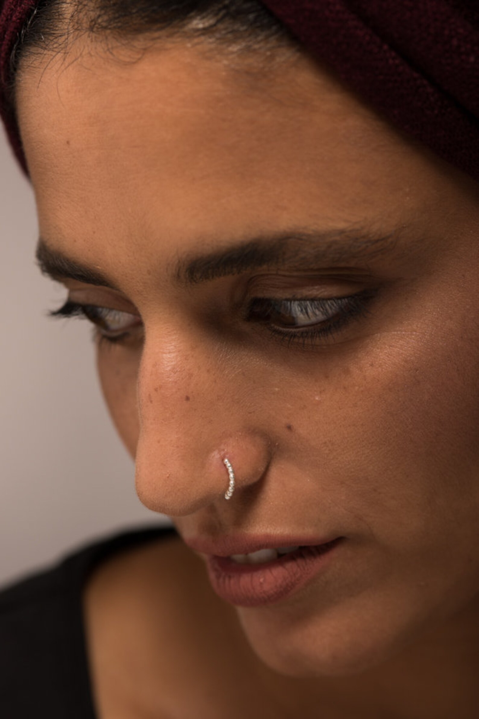 Tribal Nose Ring. Indian Nose Ring. Silver Nose Hoop. Silver - Etsy
