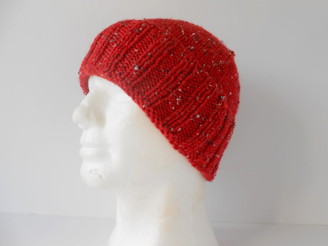 Gorro de punto a mano con ala plegable. Regalo de Navidad para él Gorro ...