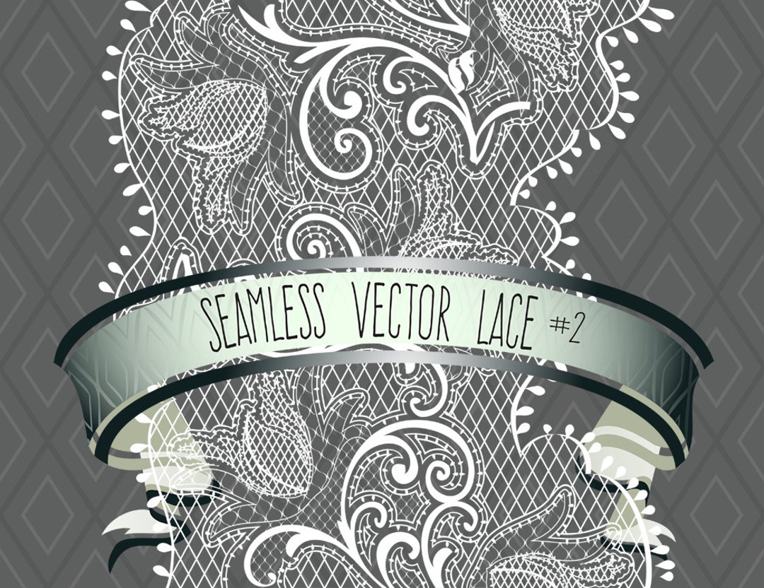 Seamless Lace 2: Extra Wide Lace in Black and White Plus - Etsy