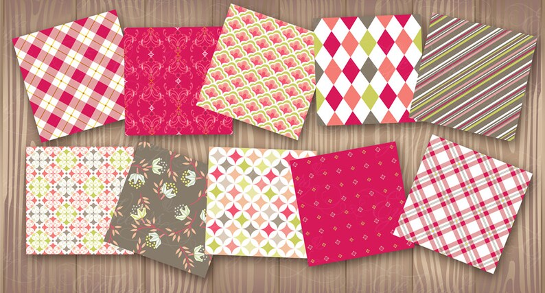 10 Seamless Patterns : Vector Files EPS 10 & AI 10 and High - Etsy
