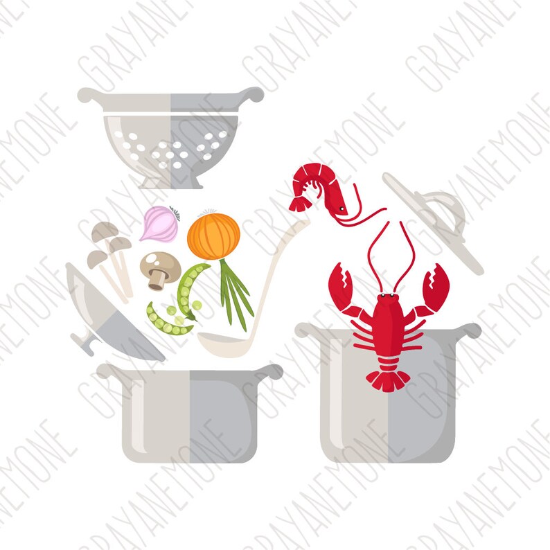Huge Cooking Clipart Set lets Eat 84 PNG Cliparts on Transparent ...
