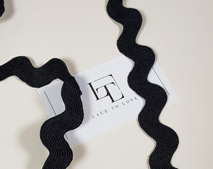 5 Yards Black Jumbo Rick Rack Trim, Black Rick Rack, Rick Rack Trim ...
