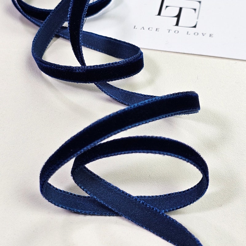 Blue Velvet Ribbon - Etsy