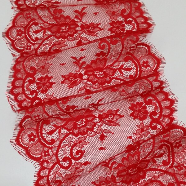 Red Lace Trim - Etsy