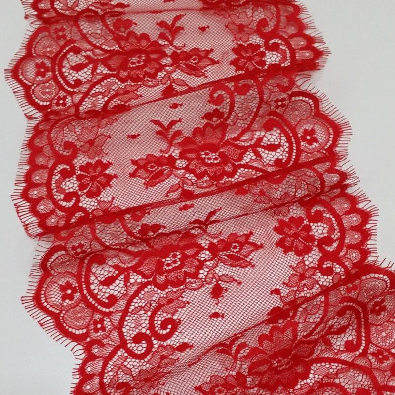 Red Lace Trim - Etsy