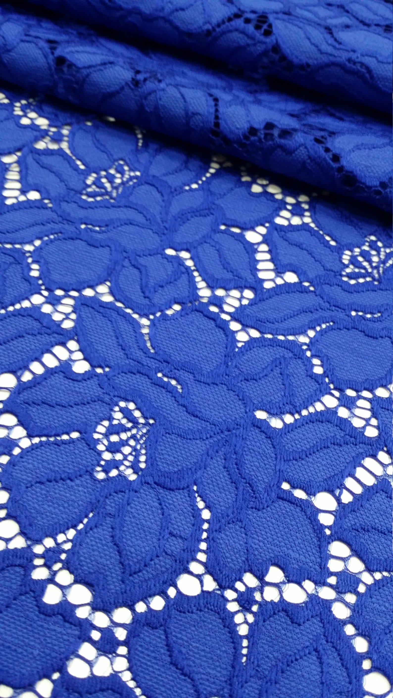 Blue Lace Fabric J774511 - Etsy