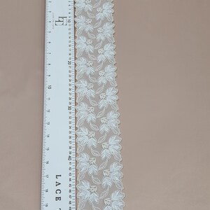 Ivory With Light Yellow Lace Trimming by the Yard, French Lace, Alencon ...