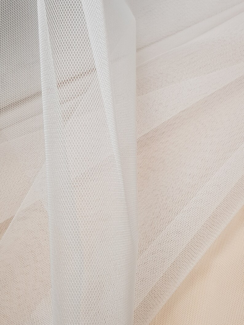 Ivory stiff tulle fabric for petticoat wedding dress tulle | Etsy