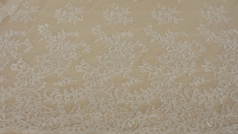 Ivory Lace Fabric Embroidered Lace French Lace Wedding - Etsy