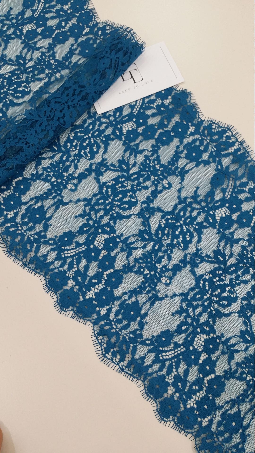 Turquoise Blue Lace Trimming, French Lace, Chantilly Lace, Bridal Lace ...