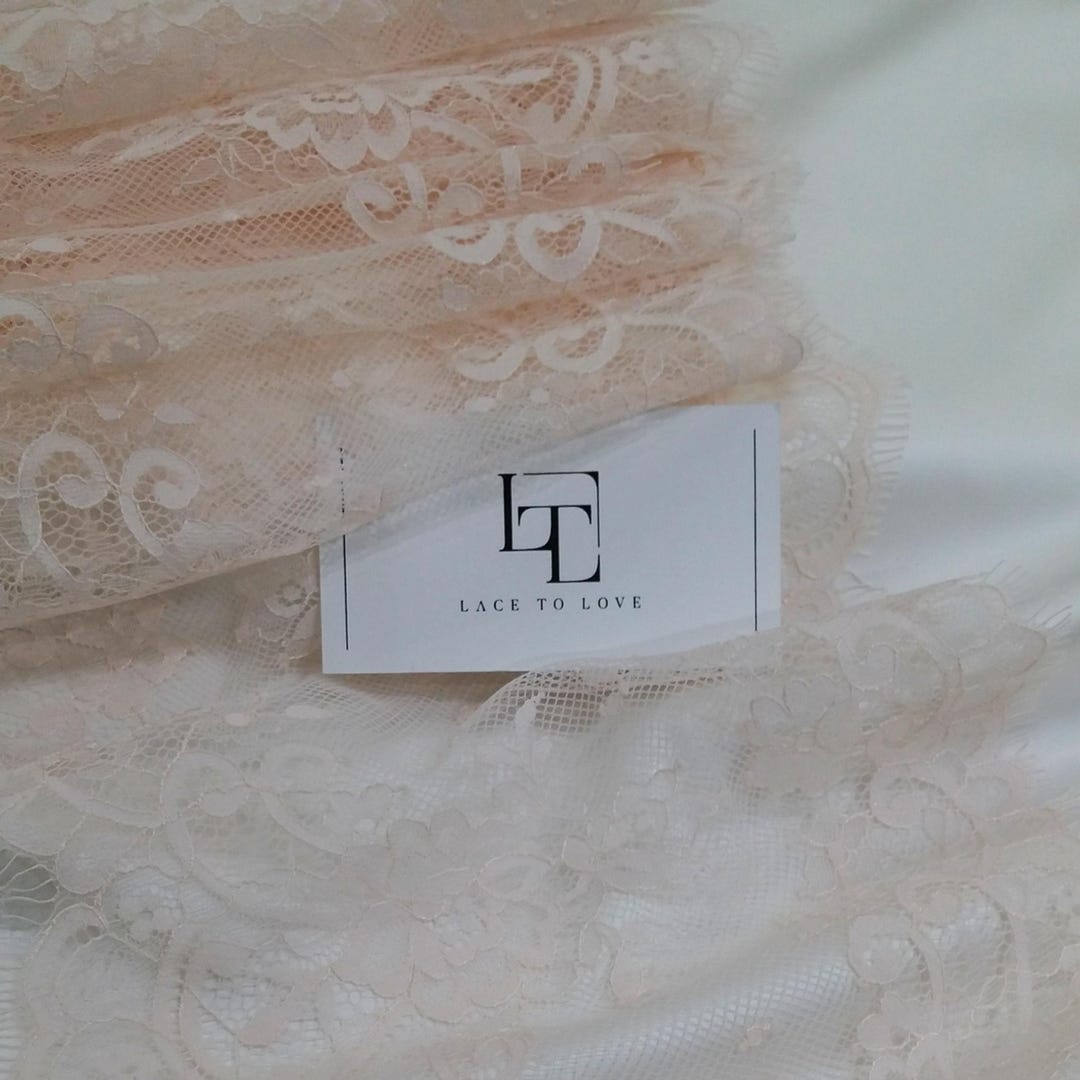 Light Pink Lace Trim, French Lace, Chantilly Lace, Bridal Lace, Wedding ...