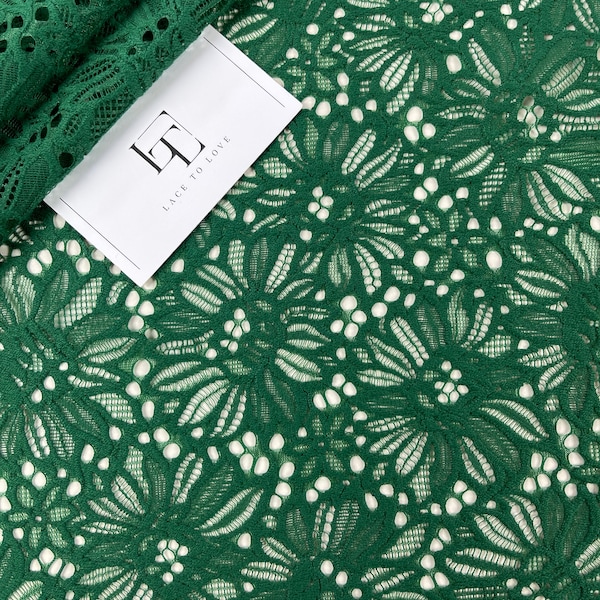 Green Lace Fabric - Etsy