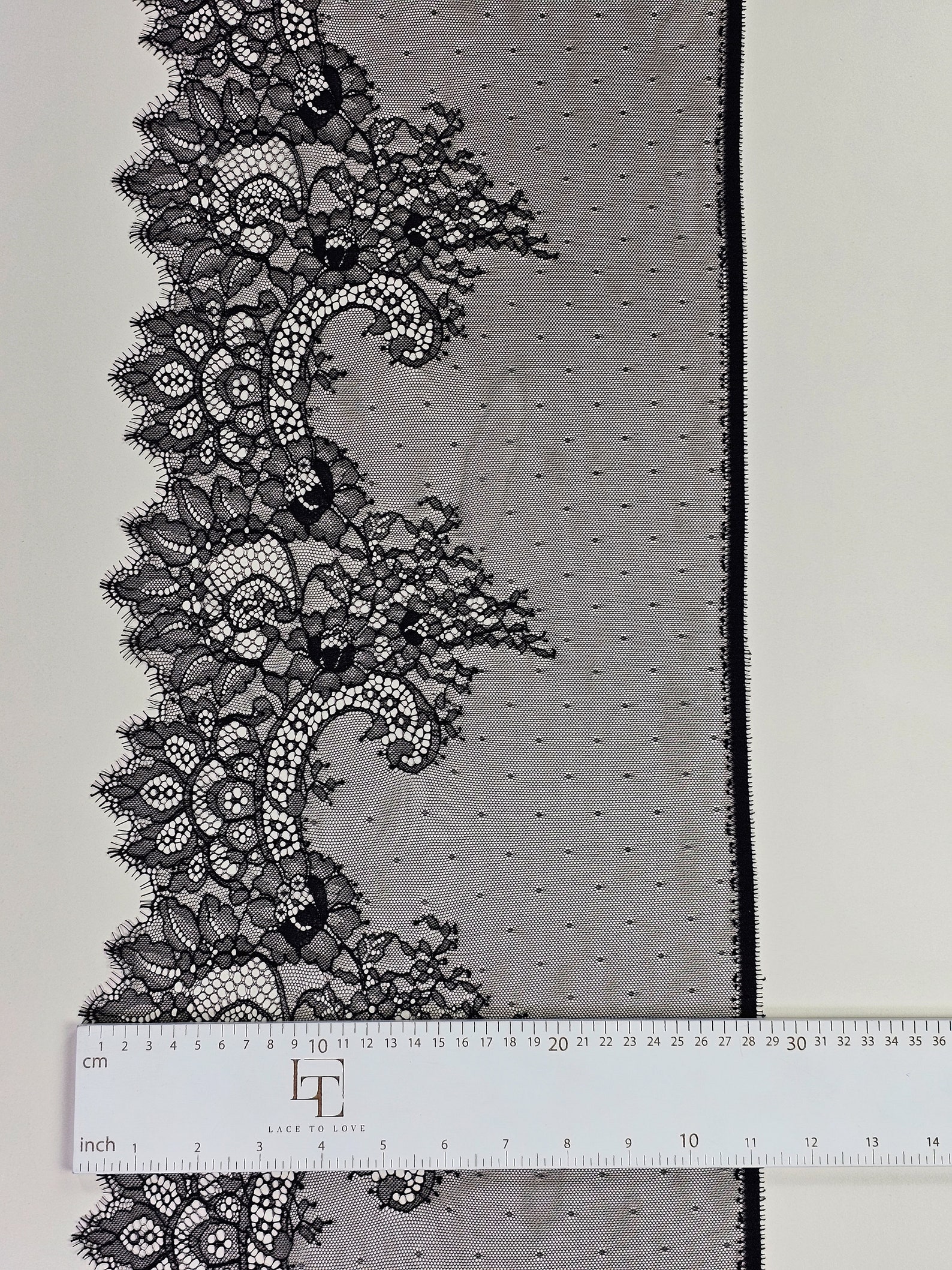 Black Delicate French Chantilly Lace Trimming by the Yard, Black Lace ...