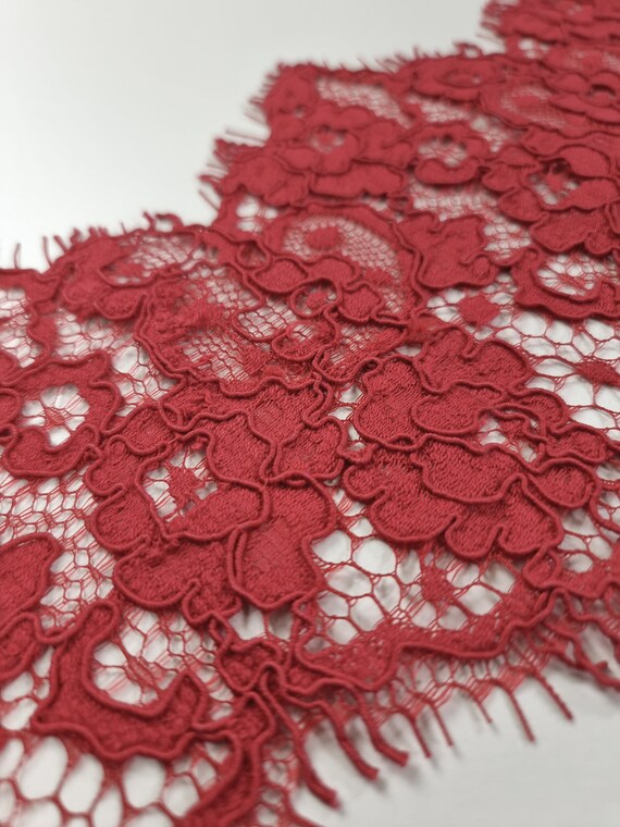 Red lace trim by the yard store