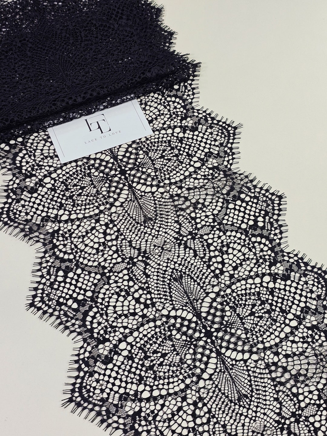 Black Lace Edging, Delicate Macrame Lace Trim, Sold per Meter, LMT5001 ...