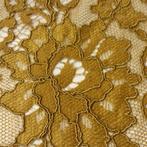 Brown Lace Fabric by the Yard, Spanish Lace Alencon Lace Bridal Wedding ...