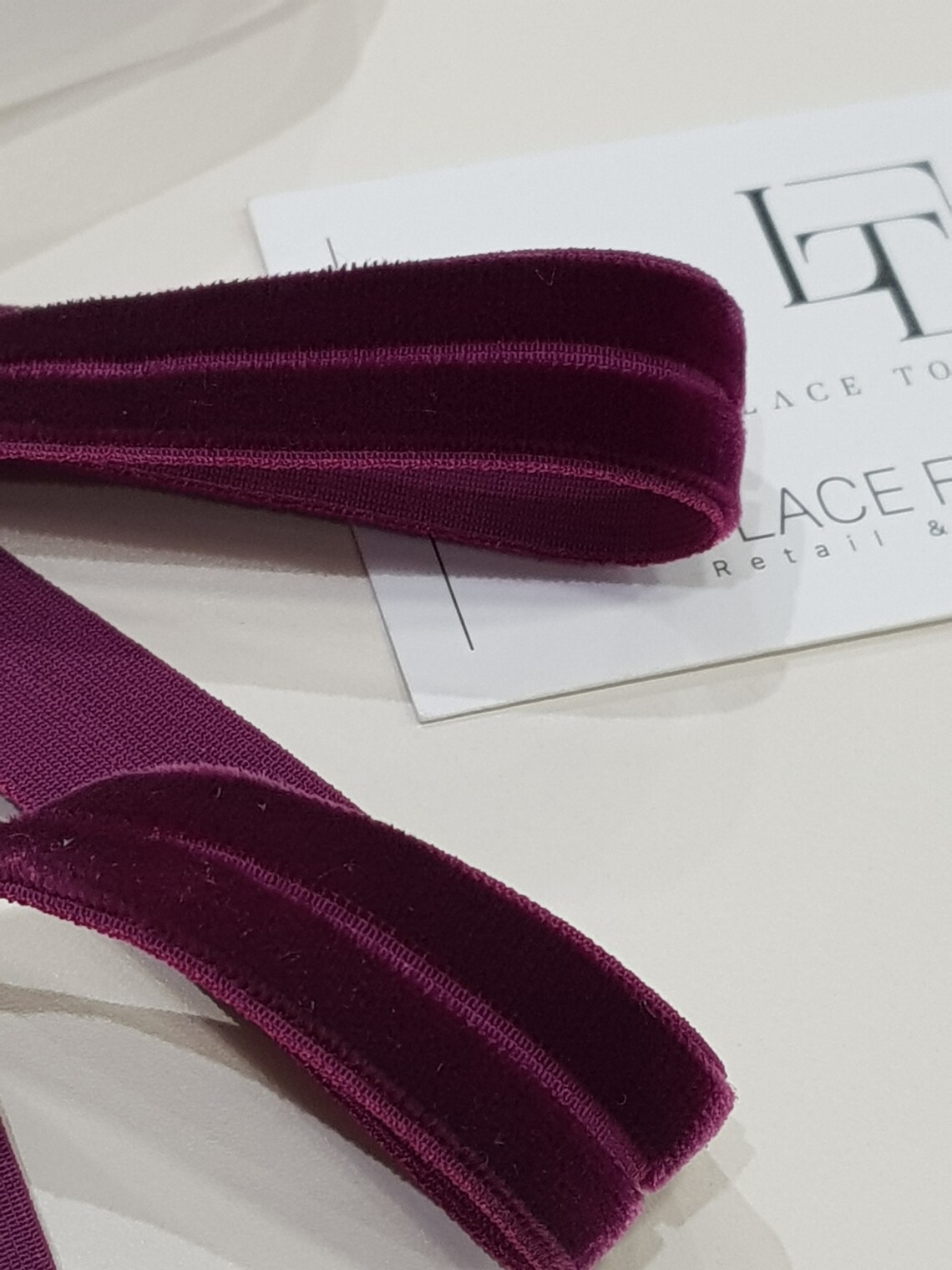 Violet Elastic Velvet Ribbon by the Yard, Wide Velvet Ribbon, Velvet ...