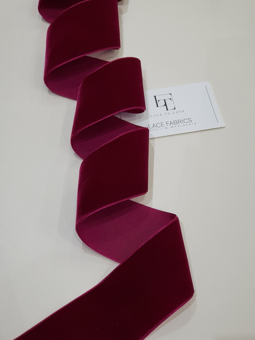 Dark Red Velvet Ribbon by the Yard, ST1004 - Etsy