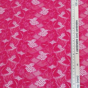 Pink Stretch Lace Fabric by the Yard, France Lace, Chantilly Lace ...
