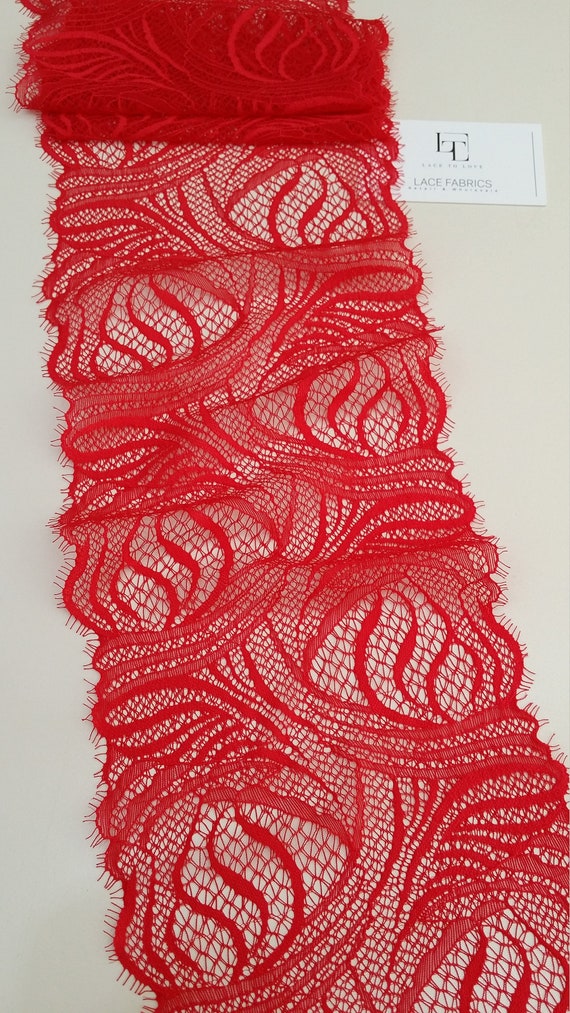 Red Lace Trim Sold by the Yard L67602 | Etsy