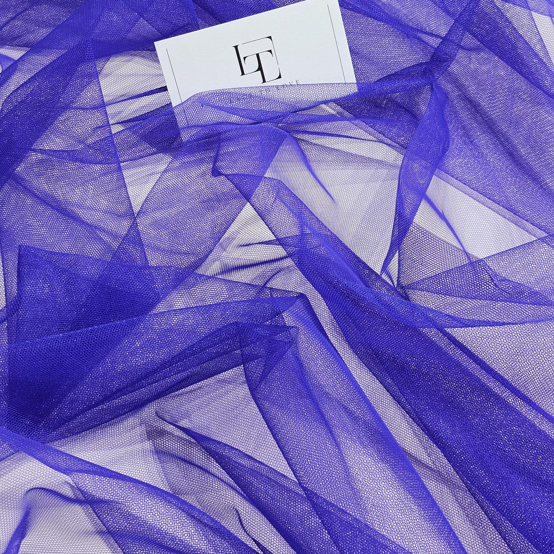 Blue Tulle Fabric, Royal Blue Lingerie Tulle Fabric, Evening Dress ...