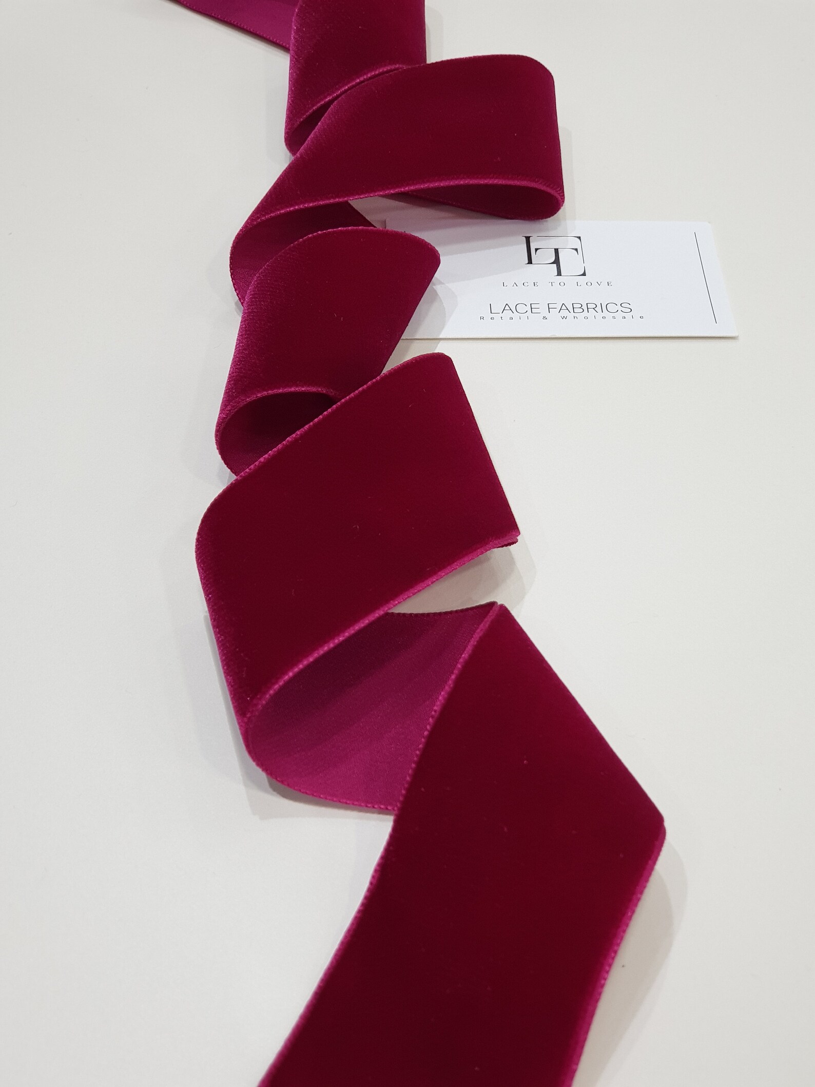 Dark Red Velvet Ribbon by the Yard ST1004 - Etsy