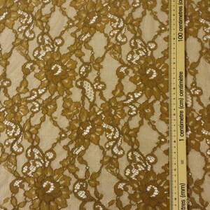Brown Lace Fabric by the Yard, Spanish Lace Alencon Lace Bridal Wedding ...