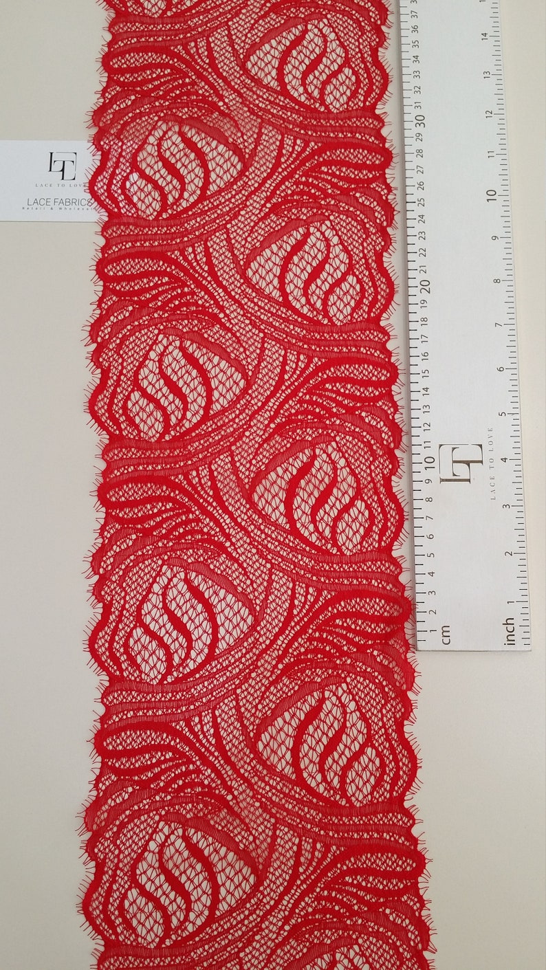 Red Lace Trim Sold by the Yard L67602 - Etsy