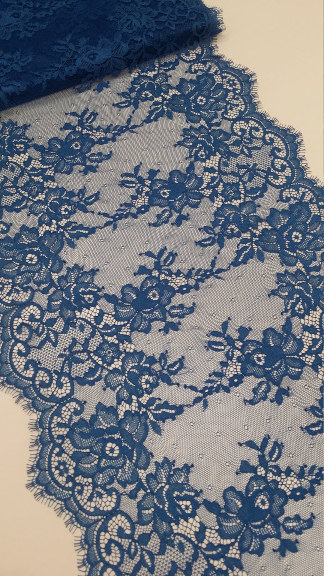 Blue Lace Trim Turquoise Blue French Lace Chantilly Lace - Etsy UK