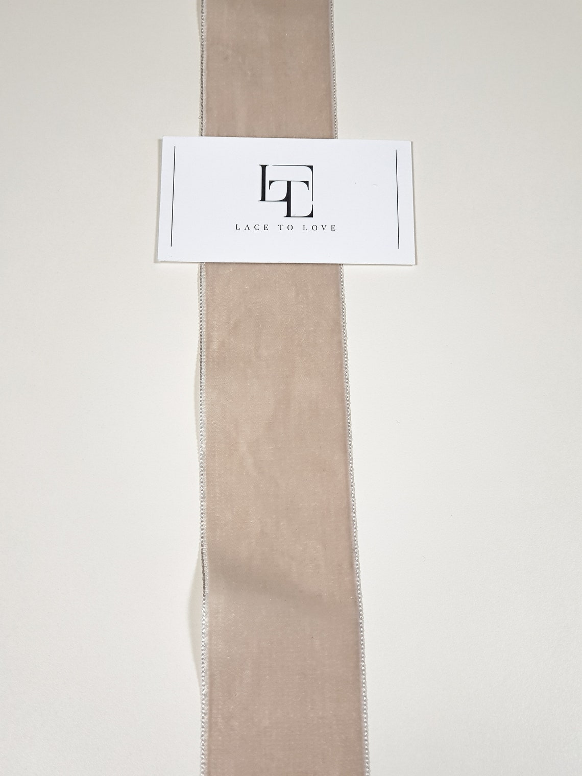 Beige Velvet Ribbon by the Yard, Narrow Velvet Ribbon, Velvet Fabric ...