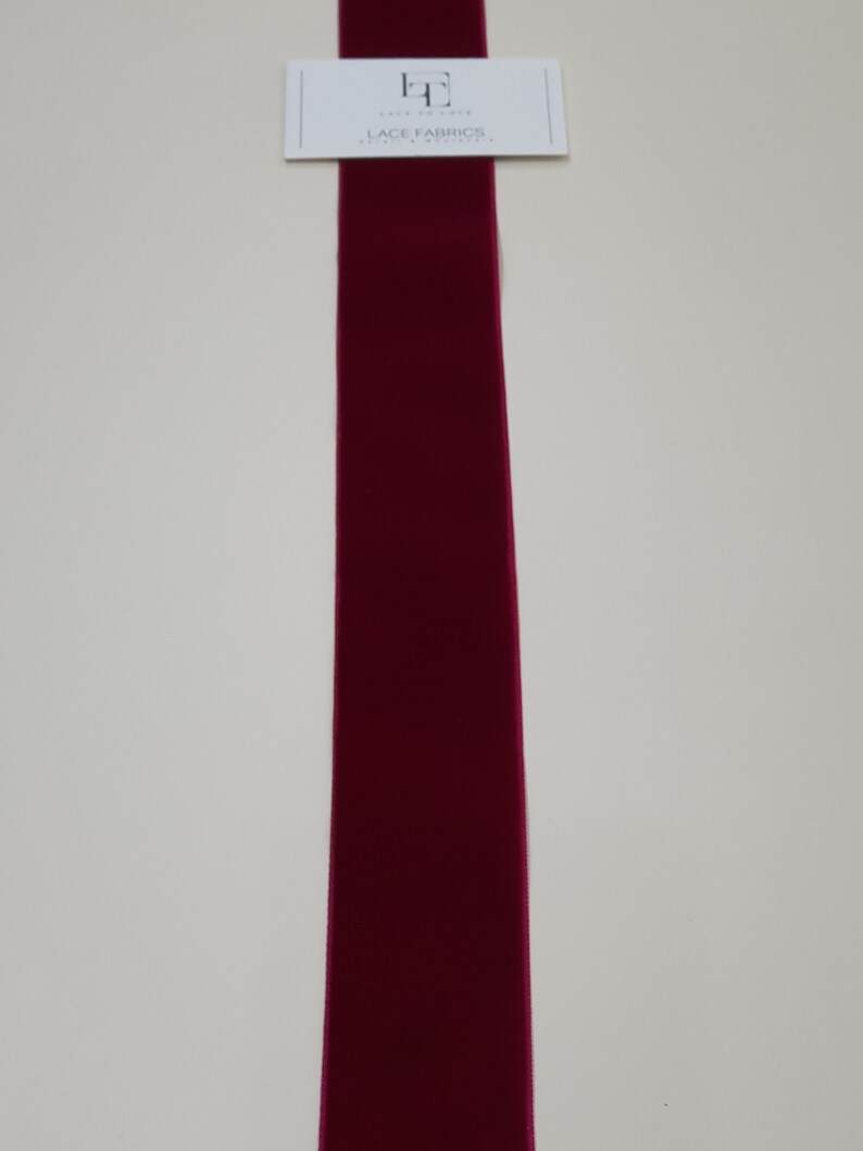 Dark Red Velvet Ribbon by the Yard ST1004 - Etsy