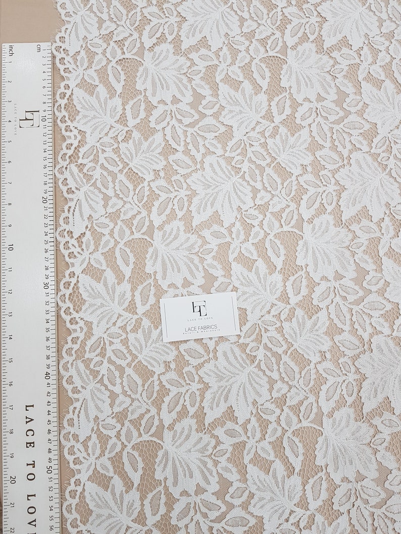 Ivory Lace Fabric Embroidered Lace French Lace Wedding - Etsy