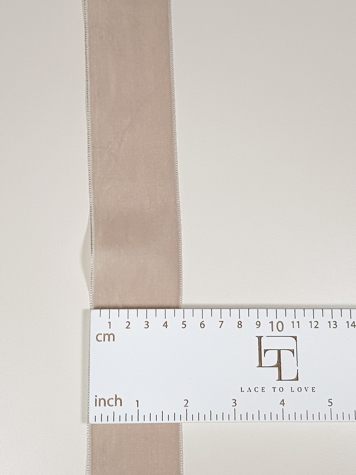 Beige Velvet Ribbon by the Yard, Narrow Velvet Ribbon, Velvet Fabric ...