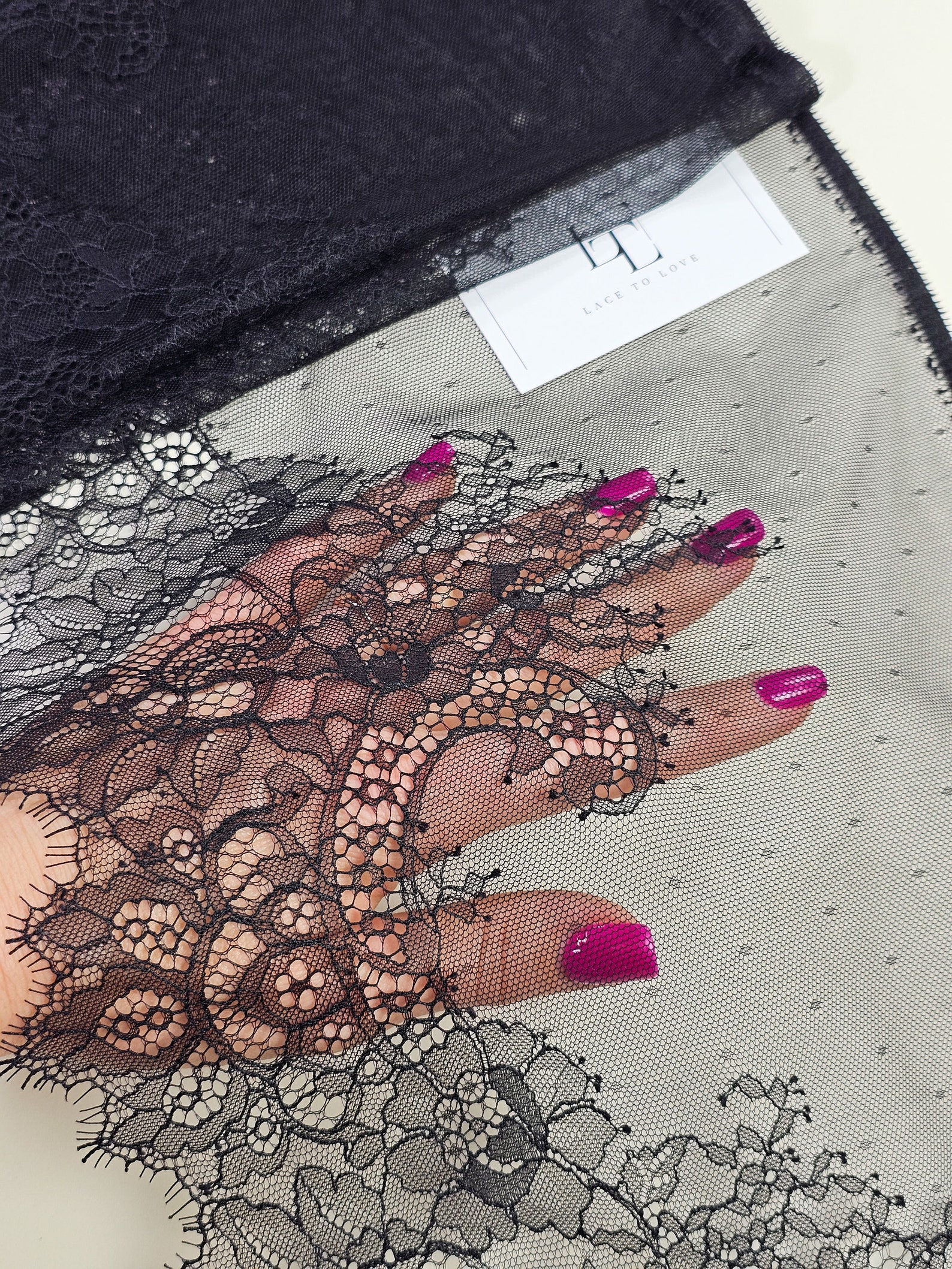 Black Delicate French Chantilly Lace Trimming by the Yard, Black Lace ...