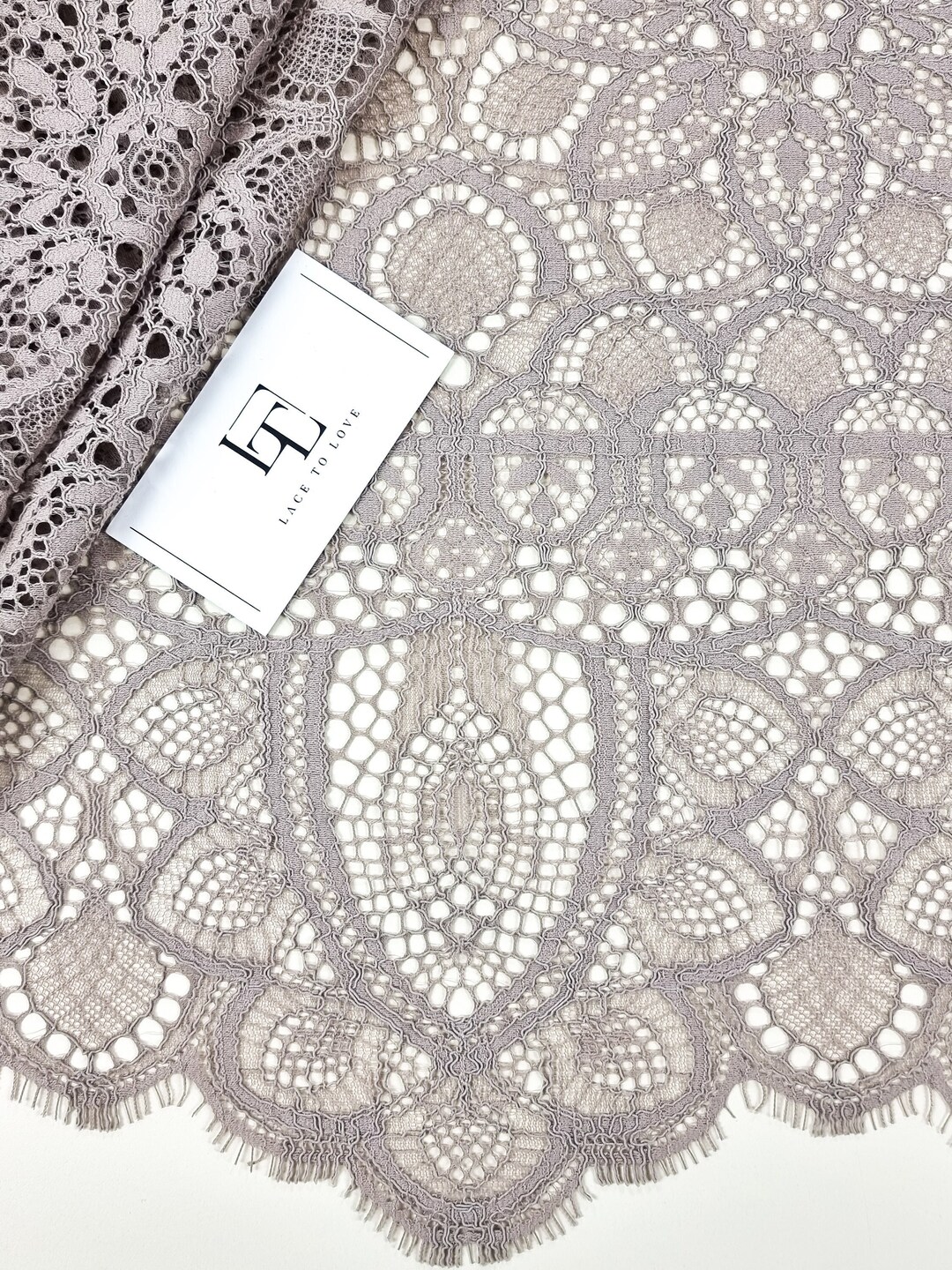 Gray Macrame Lace Fabric by the Yard, Alencon Lace, Summer Cardigan ...