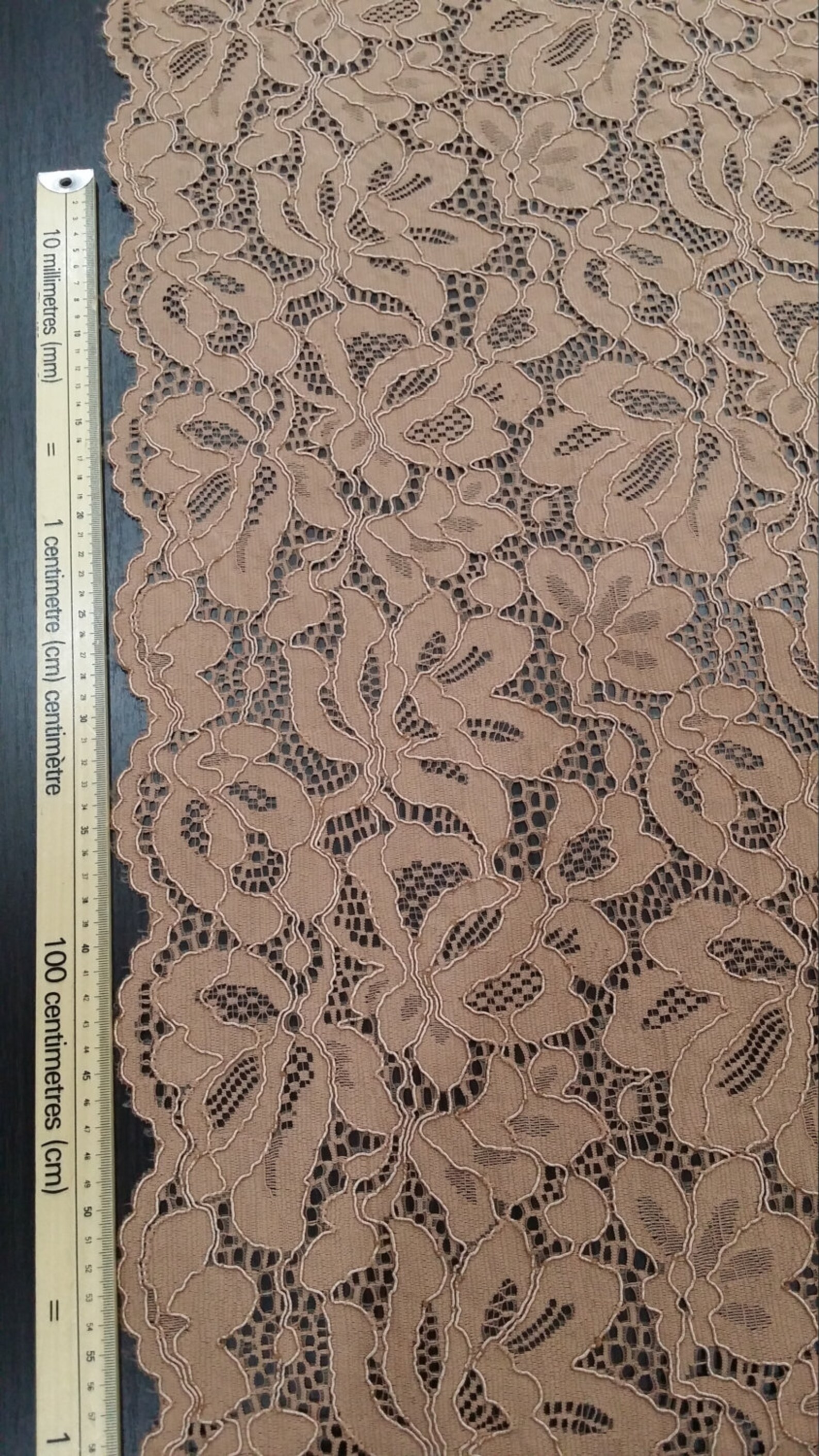 Brown Lace Fabric, French Lace, Alencon Lace, Bridal Lace, Wedding Lace ...