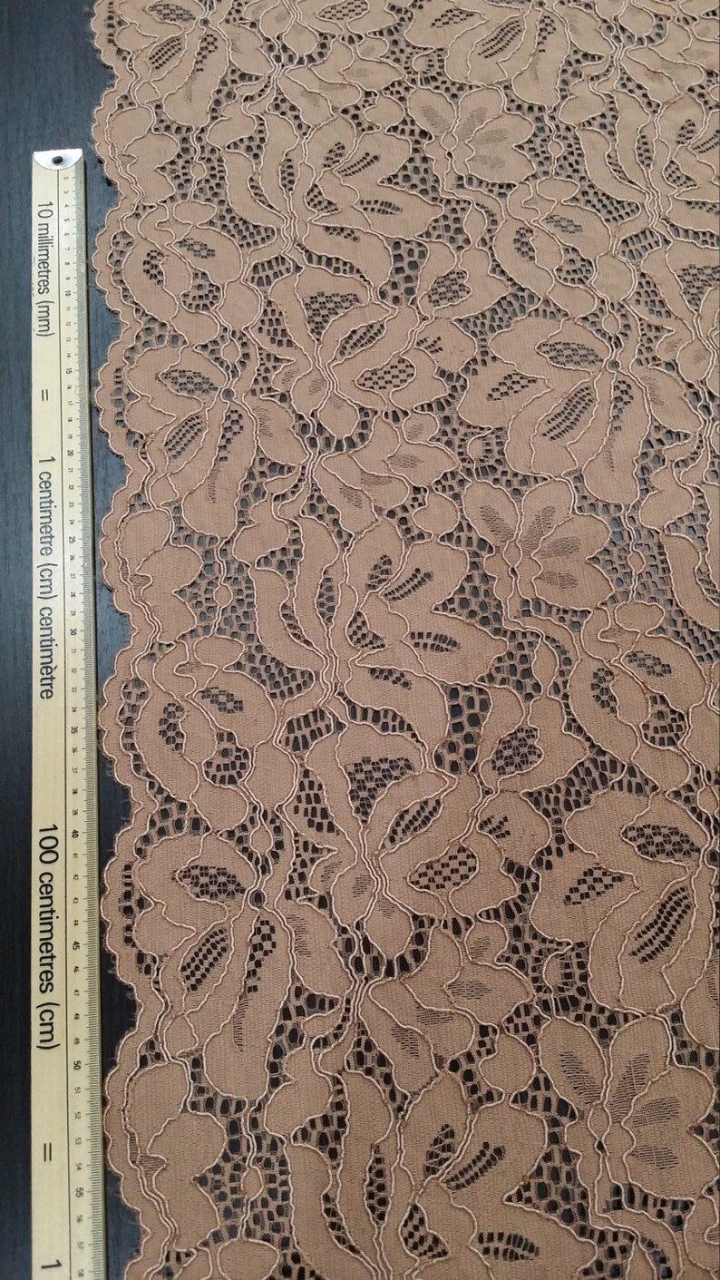 Brown Lace Fabric, French Lace, Alencon Lace, Bridal Lace, Wedding Lace ...
