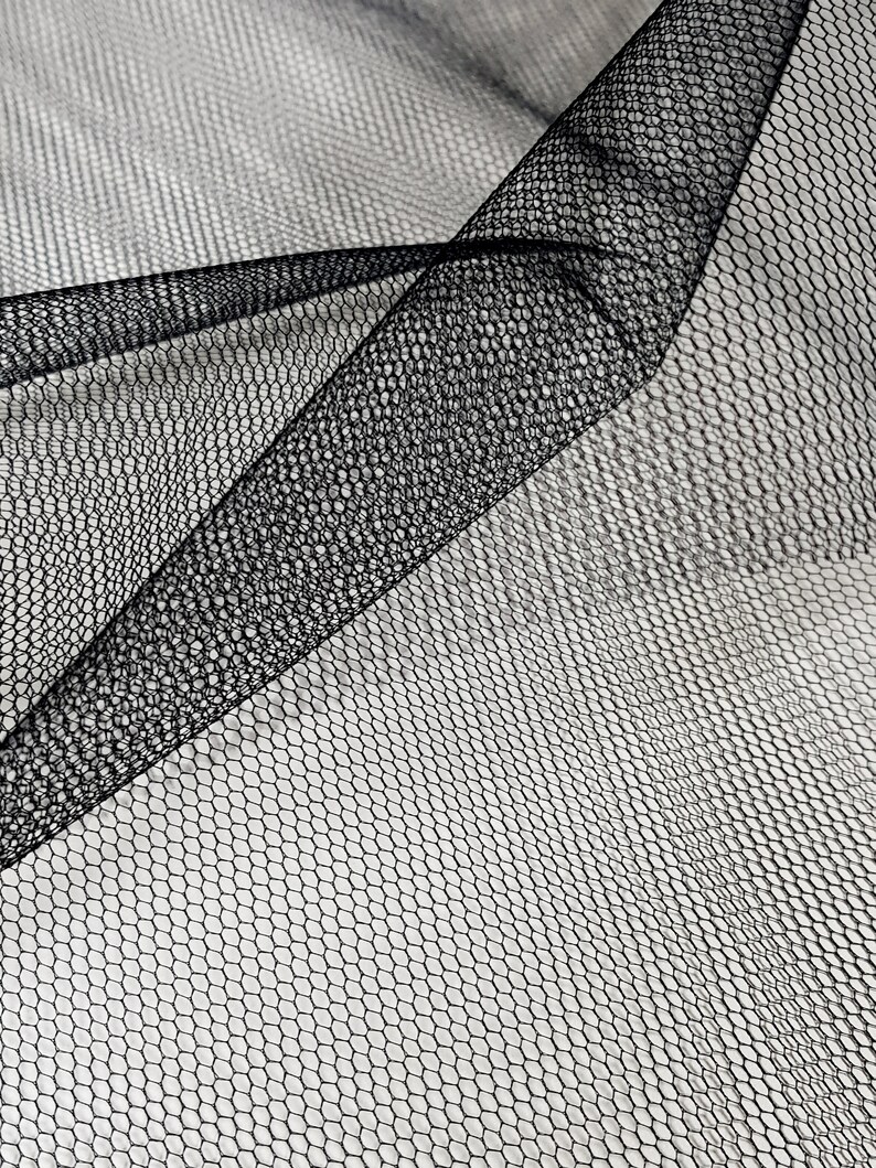 Black Stiff Tulle Fabric for Petticoat Wedding Dress Tulle - Etsy
