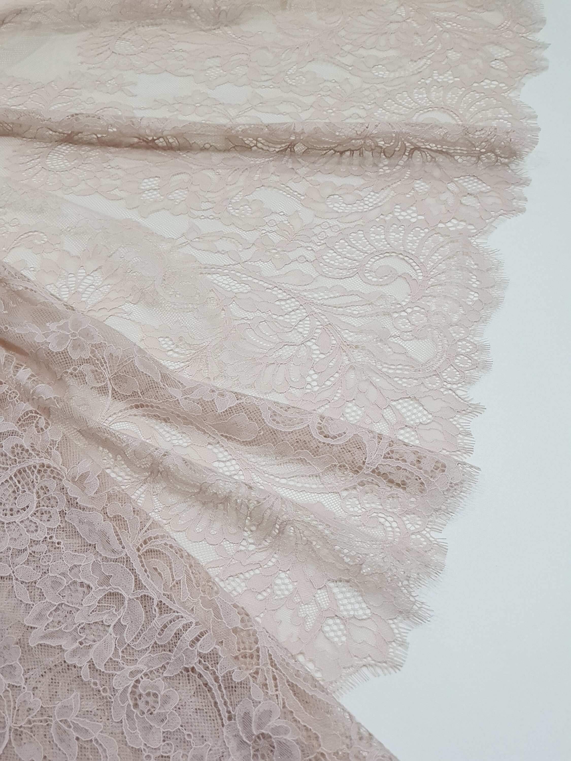 Light Pink Lace Fabric French Lace Chantilly Lace Wedding - Etsy