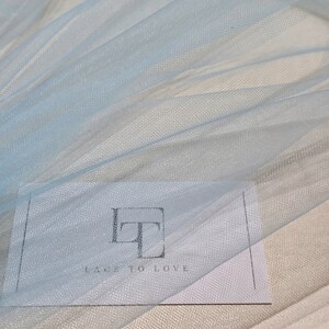 Pale Blue Soft Tulle Fabric, Lingerie Tulle Fabric, Dress Tulle - 118 ...