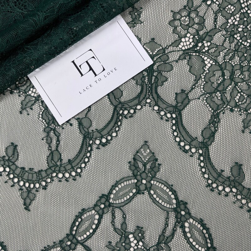 Green Lace Fabric - Etsy