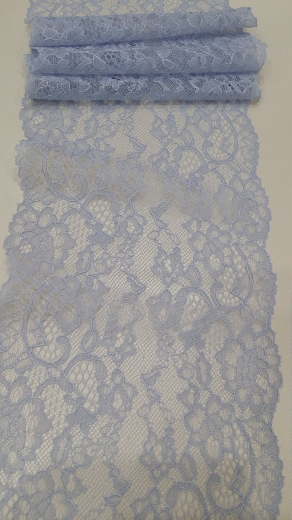 Light Blue Lace Trim French Lace Chantilly Lace Bridal Lace - Etsy