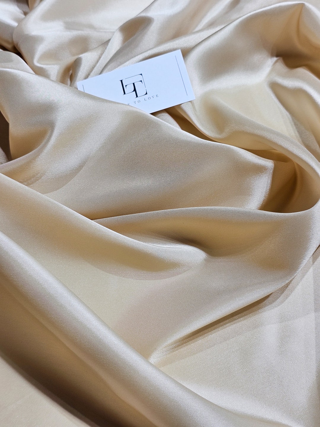 Beige Stretch Lining Fabric by the Yard, Wedding Fabric, Skirt Fabric ...