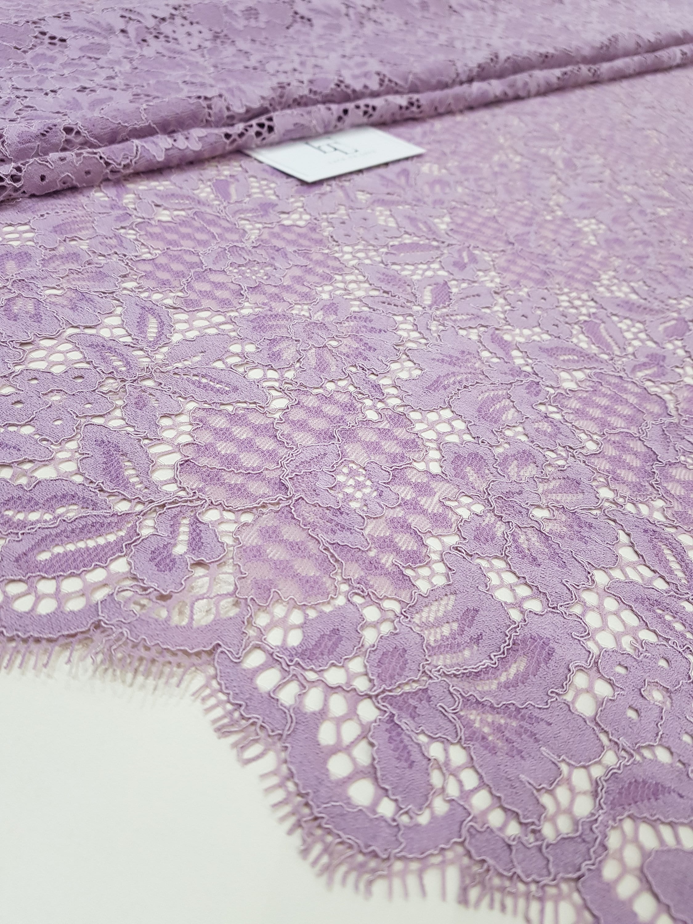 Lilac/Purple lace fabric Lace To Love French Lace | Etsy