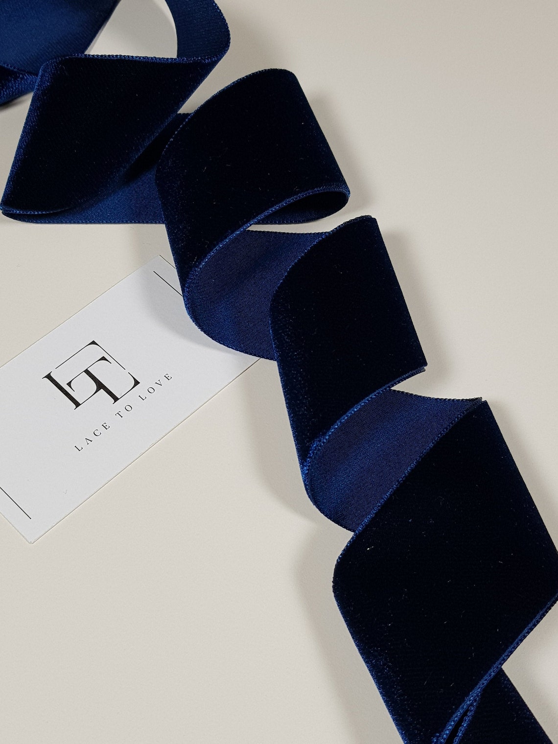 Dark Blue Velvet Ribbon Velvet Fabric Ribbon Gift Bow Hair | Etsy