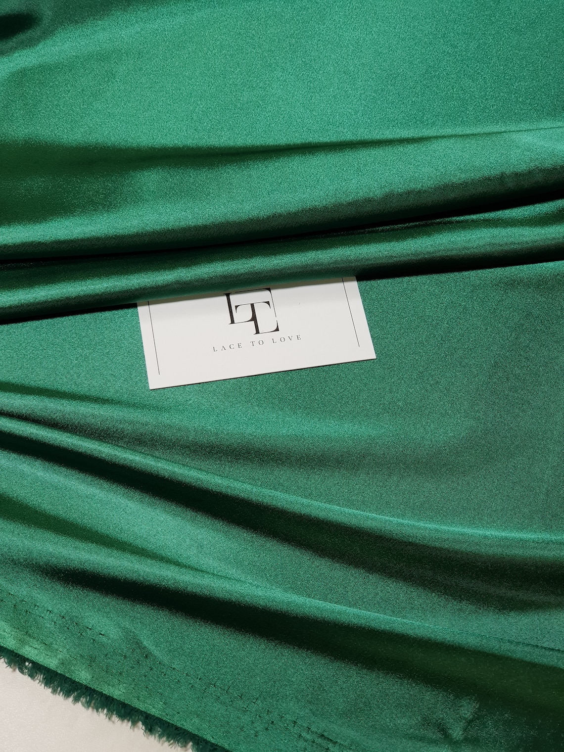 Emerald Green Elastic Satin Fabric by the Yard, Skirt Fabric, Lingerie ...