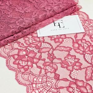 Pink Elastic Stretch Lace Trimming, Sold by the Yard, LL1061 - Etsy